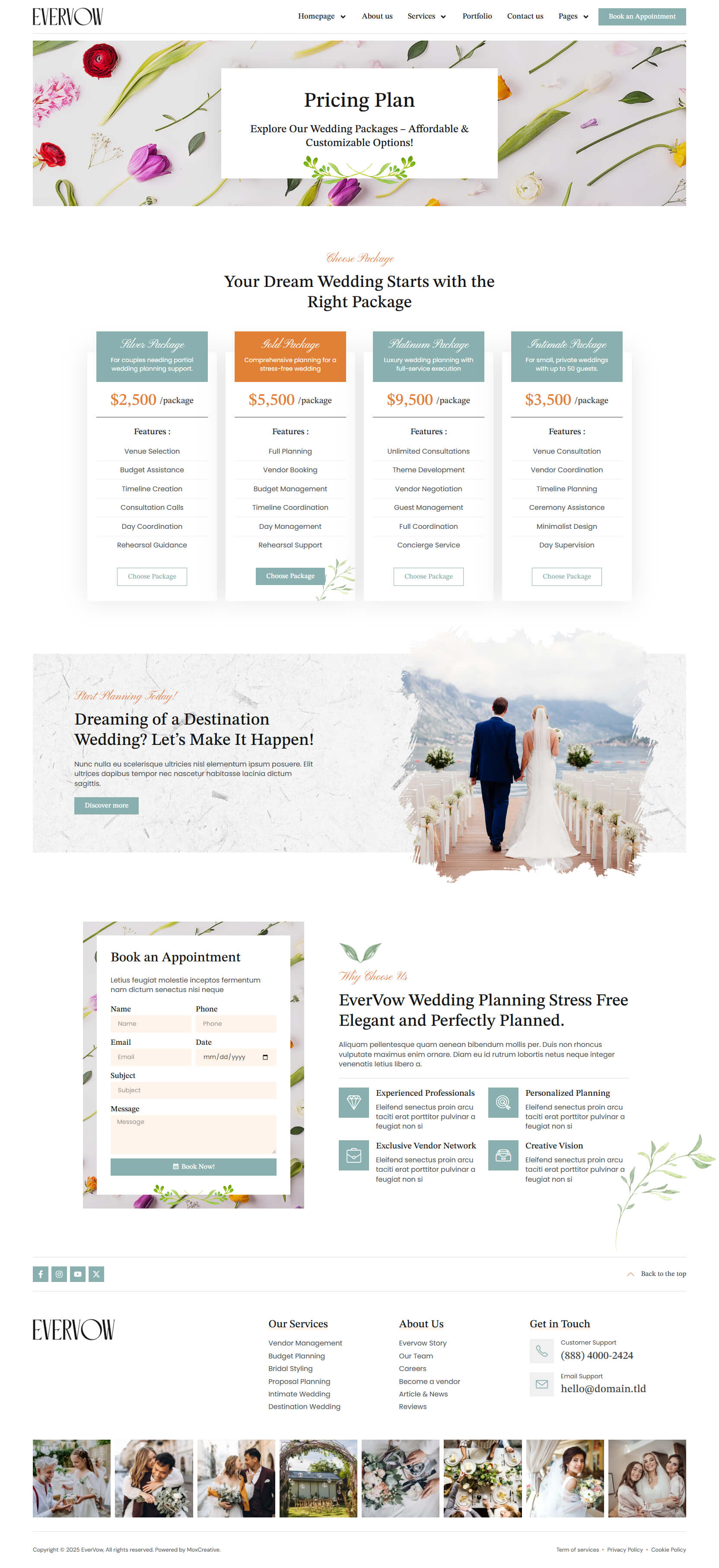 EverVow - Wedding & Event Planner Elementor Pro Template Kit by moxcreative